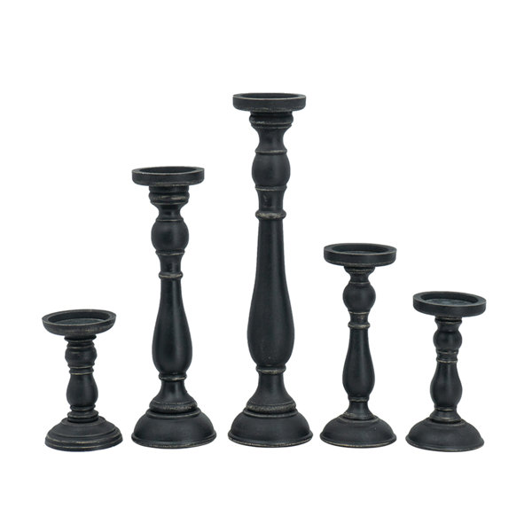 Alcott Hill® Pillar Candle Holders - Set of 5 | Wayfair
